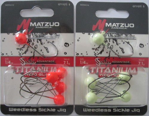 2 - MATZUO Weedless Sickle Jig - 5/Pk - 1/4 oz. - Two Hot Colors! | eBay