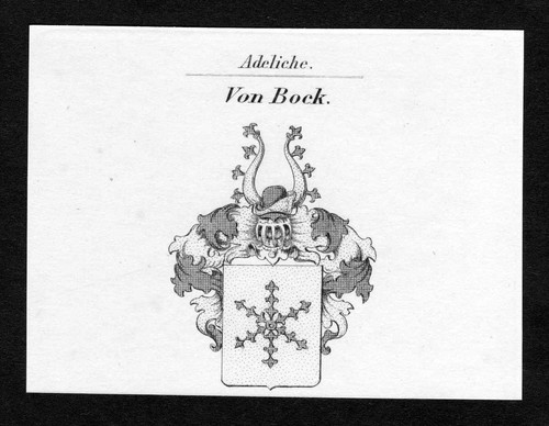 Circa 1820 Bock Stemma Nobile Cappotto Of Arms Incisione Antico Stampa ...