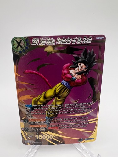 Dragon Ball Super CCG SS4 Son Goku, Protector of the Earth BT11-034 SR Alt | eBay