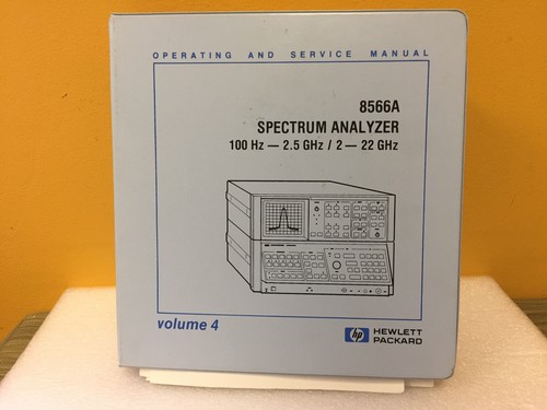 HP / Agilent 8566A Spectrum Analyzer Operating + Service Manual Volume ...