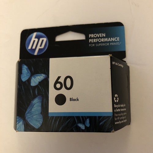 Genuine HP 60 Ink Cartridge CC640WN Black For Deskjet D1660 D2530 Exp ...