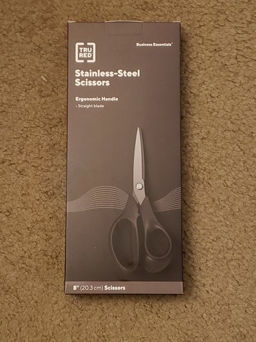 TRU RED 8in Stainless Steel Scissors, Straight Handle! Brand NEW! | eBay