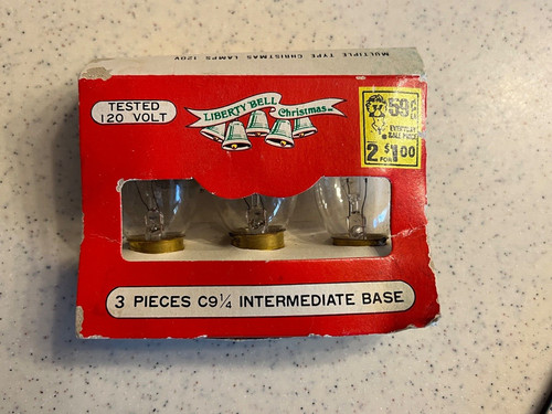 Vintage LIBERTY BELL Christmas 3 Pack Clear Light Bulbs C-9 1/4 | eBay