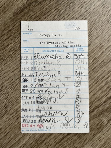 Memorabilia Library Card - Three Investigators Mystery of the Blazing ...