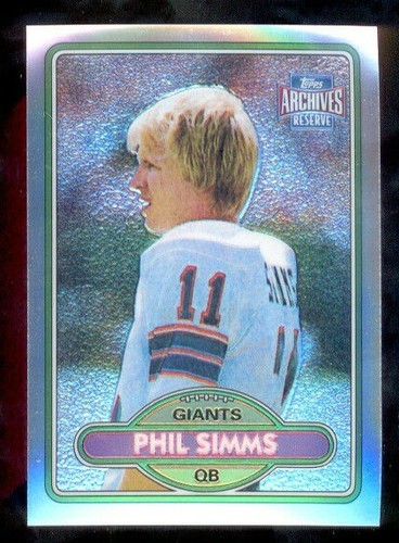 2001 Archives Reserve PHIL SIMMS New York Giants Rookie Refractor ...