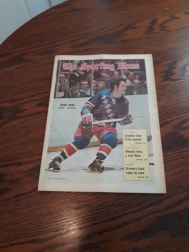 FEBRUARY 6,1971-THE SPORTING NEWS-BRAD PARK OF THE NEW YORK RANGERS ...