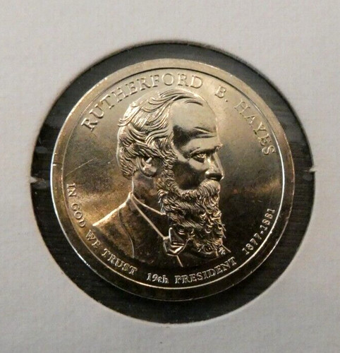 Rutherford B. Hayes 1877-1891 US Dollar coin, 2011 P, very gently ...
