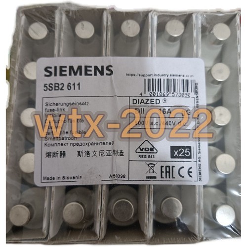 5PCS NEW fuse 5SB2611 working current: 16A, gG, DII, 500Vac, cable ...