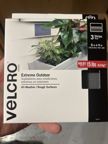 Velcro Extreme Outdoor -All Weather/Rough Surfaces- (3 Strips - 6in x ...