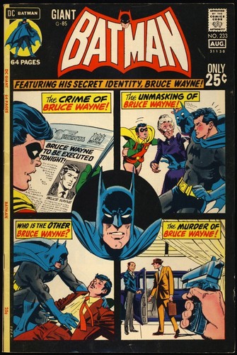 BATMAN #233 1971 FN/VF Bruce Wayne Stories 68 PAGE GIANT | eBay