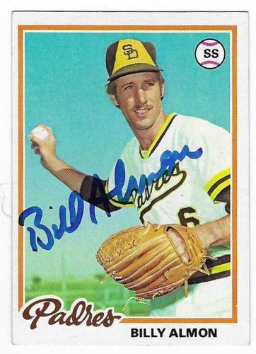BILLY ALMON 1978 TOPPS AUTOGRAPHED SIGNED # 392 SAN DIEGO PADRES | eBay