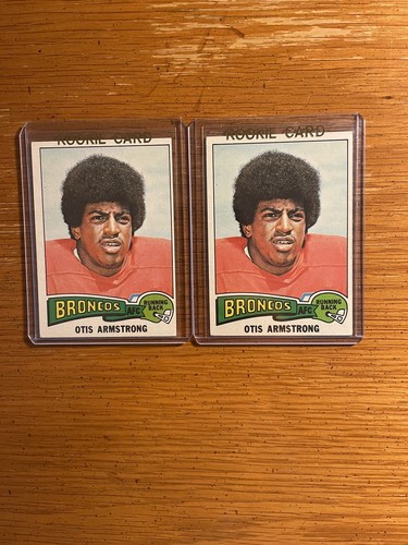 Otis Armstrong Broncos Lot of (2) 1975 Topps Rookies #350 EX or Better ...