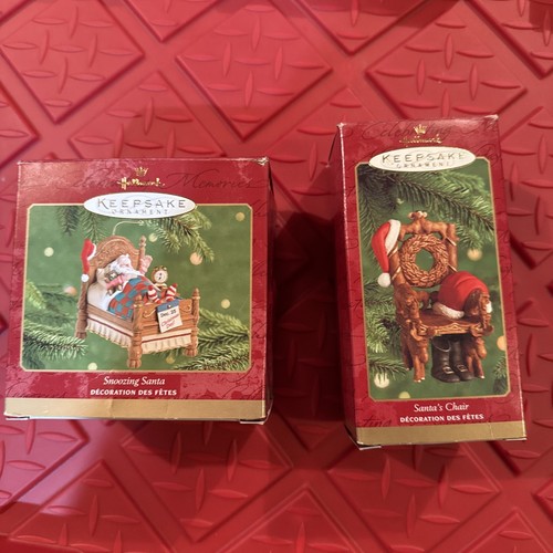 Hallmark 2001 Keepsake Christmas Ornament Snoozing Santa Motion & Sound ...
