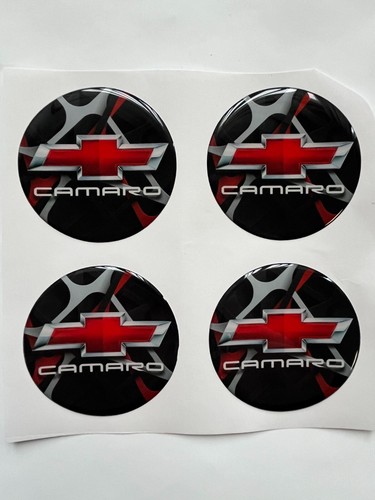 Set of 4 pcs Camaro Center Wheel Cap Stickers Decal Rims Emblem Logo ...