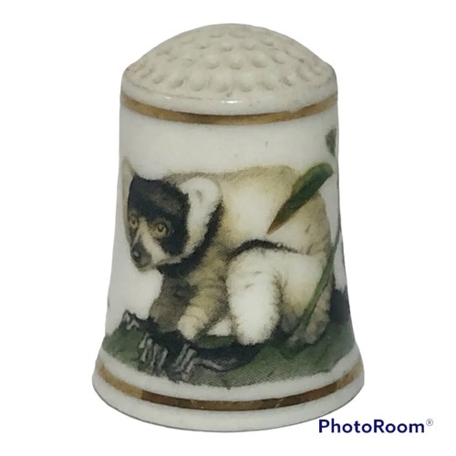 Vintage WWF 1981 Lemur Sewing Thimble Marked Bone China 1" | eBay