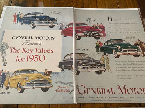 Vintage 1950 General Motors Key Values Car Auto ad | eBay