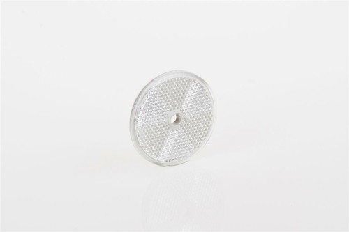 60mm Round white reflective reflector screw on with mounting hole van ...