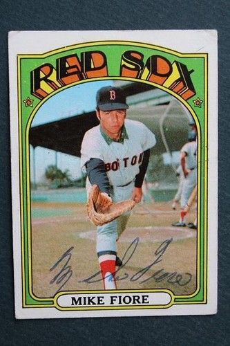 Boston Red Sox star Mike Fiore signed autographed 1972 Topps baseball ...