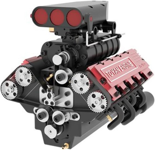 Toyan V8 FS-V800 28cc DIY 4 Stroke 8 Cylinder RC Nitro Engine Kit ...