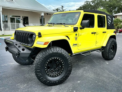 2024 Jeep Wrangler POWER TOP LIFTED BLACK RHINO FALCON 37" NITTOs | eBay
