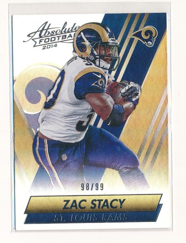 ZAC STACY 2014 ABSOLUTE SPECTRUM SILVER #84 RC ROOKIE 98/99 *ST. LOUIS ...
