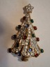 Swarovski Signed Pin Brooch 2002 Christmas Tree Rhodium Plated with ...