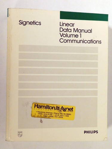 1989 Signetics / Philips Linear Data Manual Volume 1 Communications ...