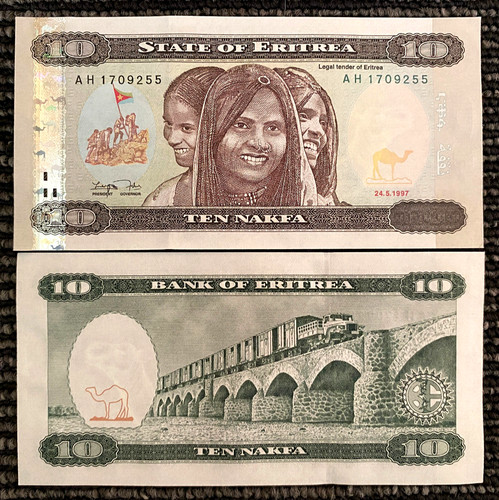 ERITREA 10 Nakfa 1997 Banknote World Paper Money UNC Currency | eBay