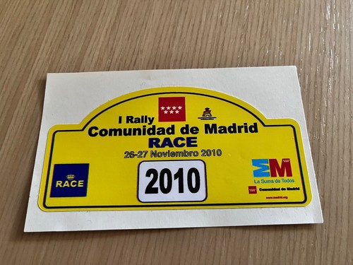 DECALS CALCAMONIA I RALLY COMMUNITY OF MADRID 26-27 NOVEMBER 2010 ...
