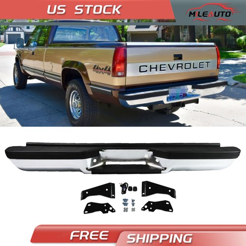 Chrome Rear Bumper Assembly For 1988-2000 Chevrolet C1500 C2500 K1500 ...