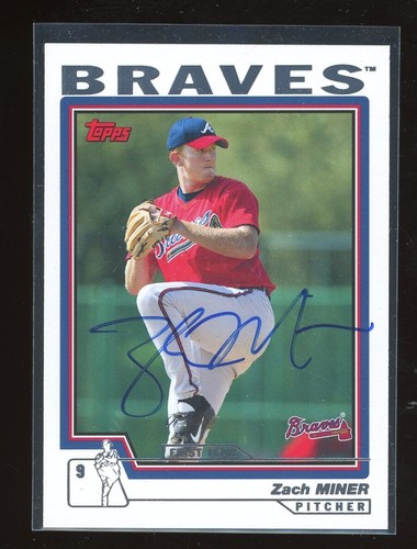 2003 Topps ZACH MINER Signed Card autograph auto BRAVES TIGERS PHILLIES ...