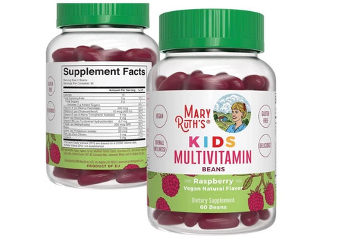 Mary Ruth's Kids Raspberry Gummies Multivitamin 60 Count Vegan Chew EX ...