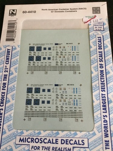 N NACS 53' Domestic Containers Decals - Microscale #60-4410 b vmf121 | eBay