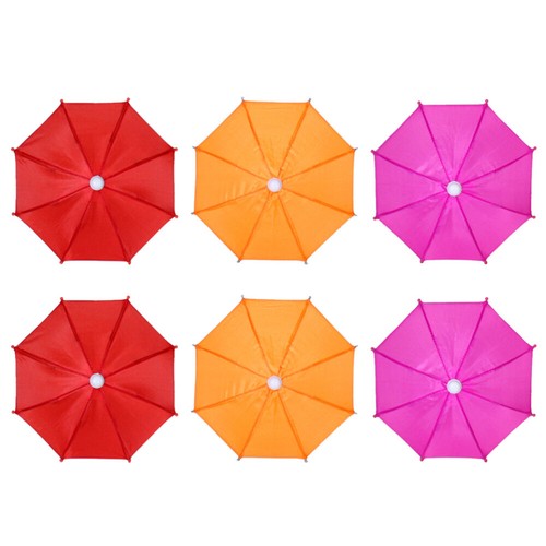 6PCS Miniature Umbrellas Toy Kids Mini Umbrella Toy Cute Tiny Umbrellas ...