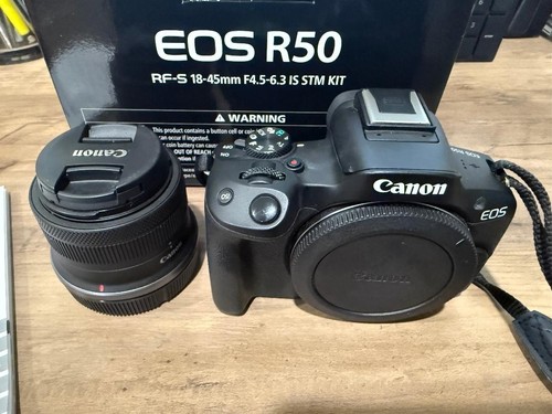 Canon EOS R50 4K Video Mirrorless Camera with RF-S 18-45mm f/4.5-6.3 IS ...