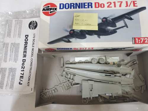 Airfix Dornier Do 217 J/E FOR PARTS ONLY Plane model kit 1/72 scale | eBay