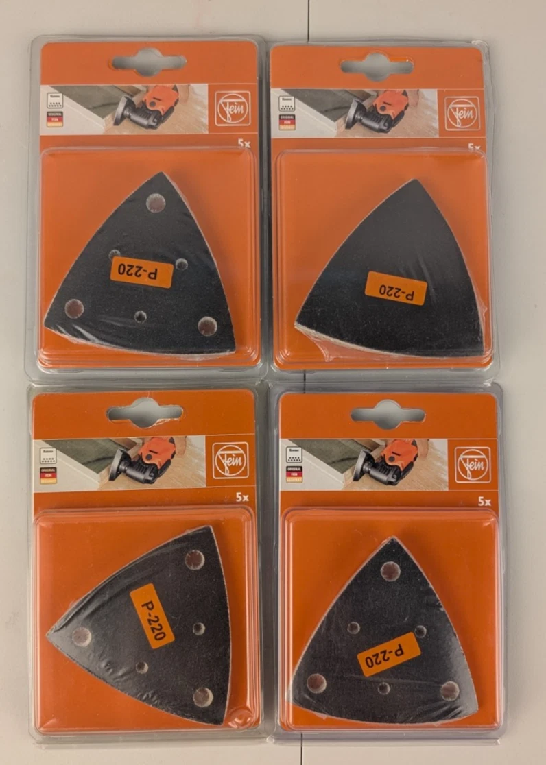 120 Grit Sandpaper Fein 4-1/2" Sanding Discs A120-F H38-L 8 Hole - 120 ...