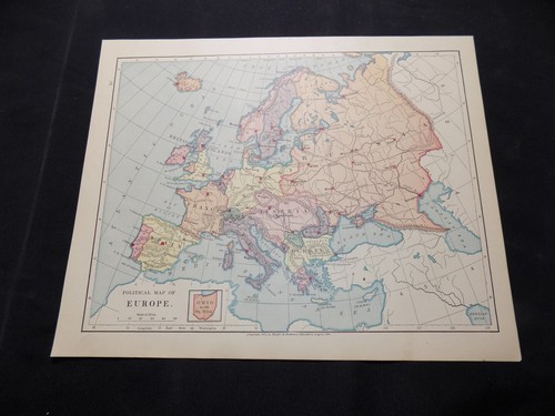 1885 Antique Atlas Map / POLITICAL MAP OF EUROPE | eBay