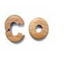 2 X 15mm SOLID OAK COLOUR WOODEN WOOD RADIATOR PIPE COLLARS COVER FLOOR ...
