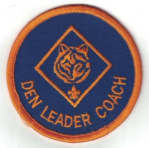BSA Cub Scout Den Leader Coach position patch insignia orange border | eBay