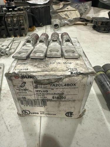 LOT OF 4 Burndy YA2CL4BOX Compression Lug b109 | eBay