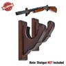 Walnut Wooden Gun Rack Hangers Rifle Shotgun Old Style Wall Display 2 ...