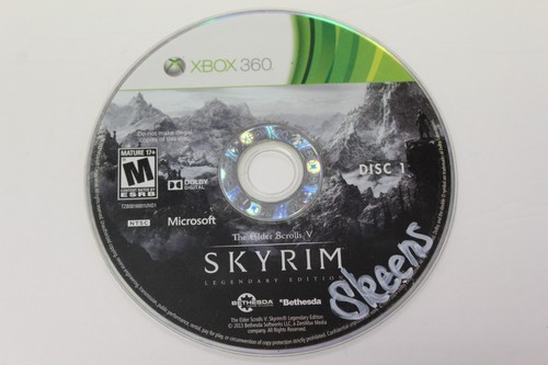 The Elder Scrolls V Skyrim Legendary Edition (Xbox 360, 2013) Disc 1 ...