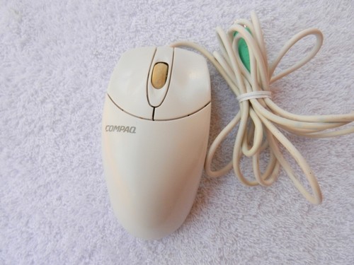 Compaq Two (2) Button Plus Scroll Wheel Wired PS2 Ball Mouse | eBay