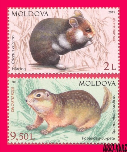 MOLDOVA 2019 Nature Fauna Animals Mammals Rodents Hamster & Gopher 2v ...