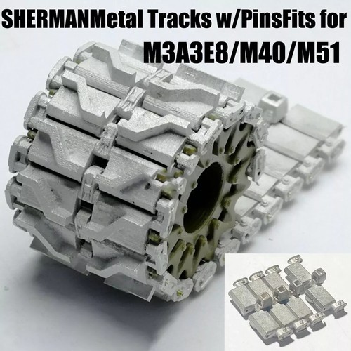 1/35 US M40/M51 SHERMAN Medium Tank Lead-Tin Alloy Track Links w/Metal ...