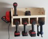 Cordless 10 Tool Holder Drill Impact Garage Storage Rack Wood Shelf ...