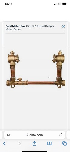 ford 2" water meter setter VB7-12B-11-77-NL | eBay