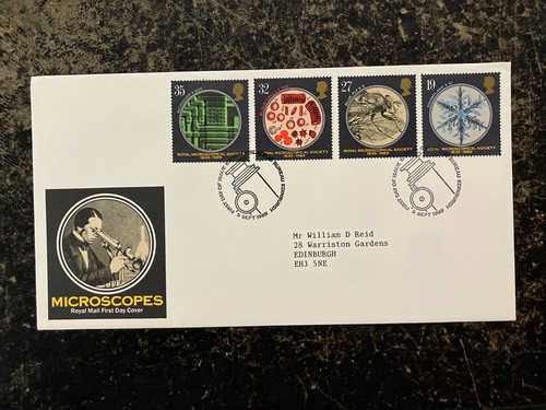 United Kingdom 1989 - Microscopes stamps FDC Edinburgh Philatelic ...