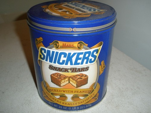 Vintage Tin Snickers Candy Collectible Metal Advertising 1980s for sale ...